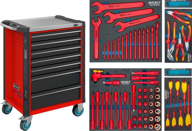 Gefüllte Werkstattwagen