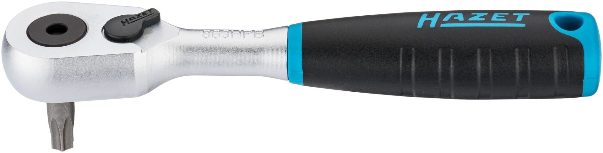 HAZET HiPer Feinzahn-Umschaltknarre für Bits · feinverzahnt 863HPB · Sechskant hohl 6,3 (1/4 ...